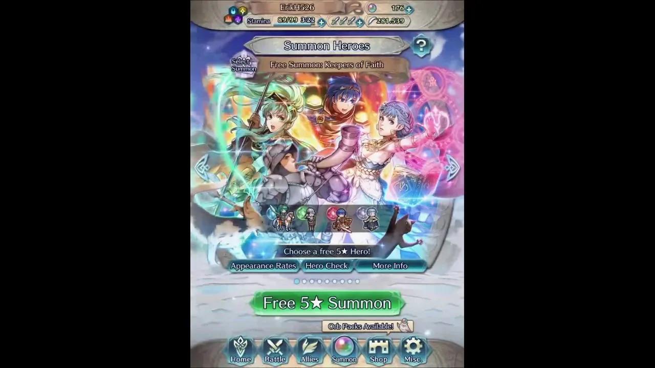 ErikH526 - Fire Emblem Heroes - Choose Your Legends 5 Free 5★ Summon ...