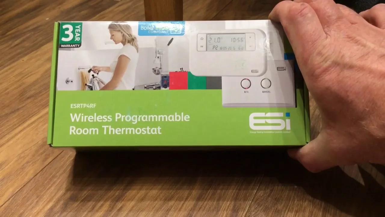 Esi wireless programable room thermostat esrtp4rf