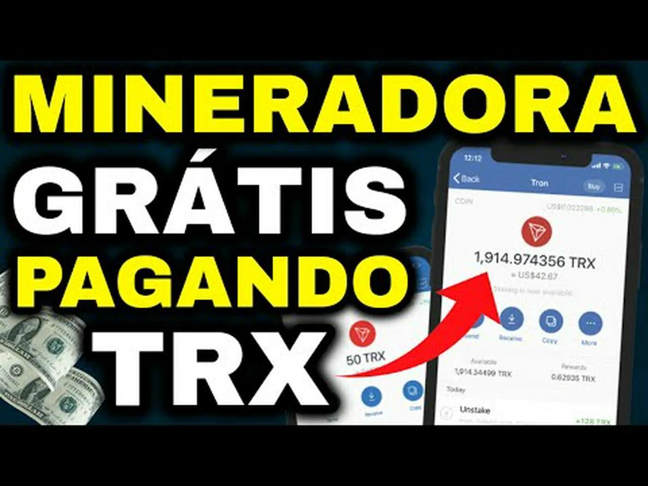 MINERADORA GRÁTIS PAGANDO TRX NO AUTOMÁTICO (GANHE TRON GRÁTIS) Como ganhar dinheiro