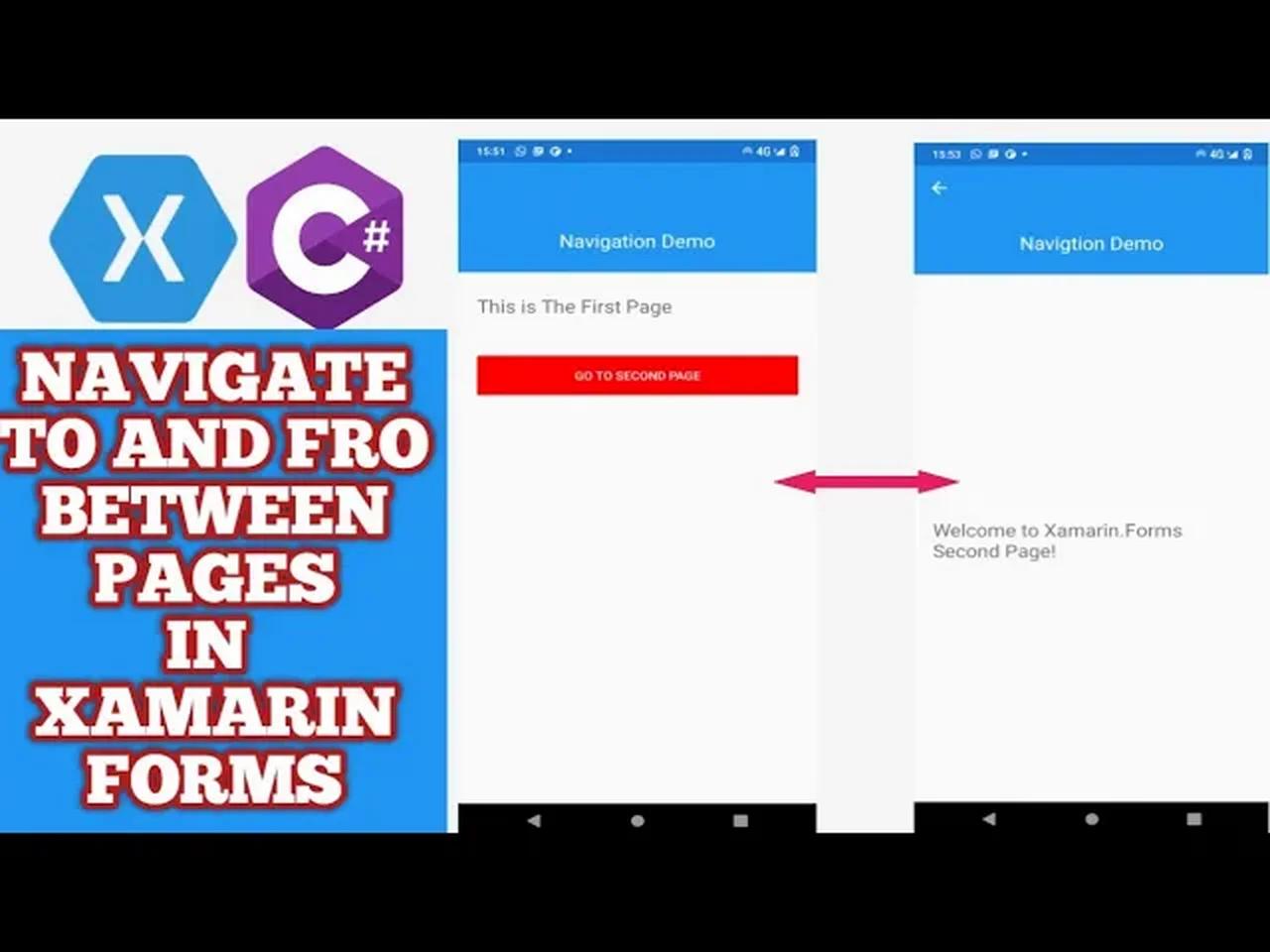 Navigation In Xamarin Forms Navigate Between Pages In Xamarin Forms