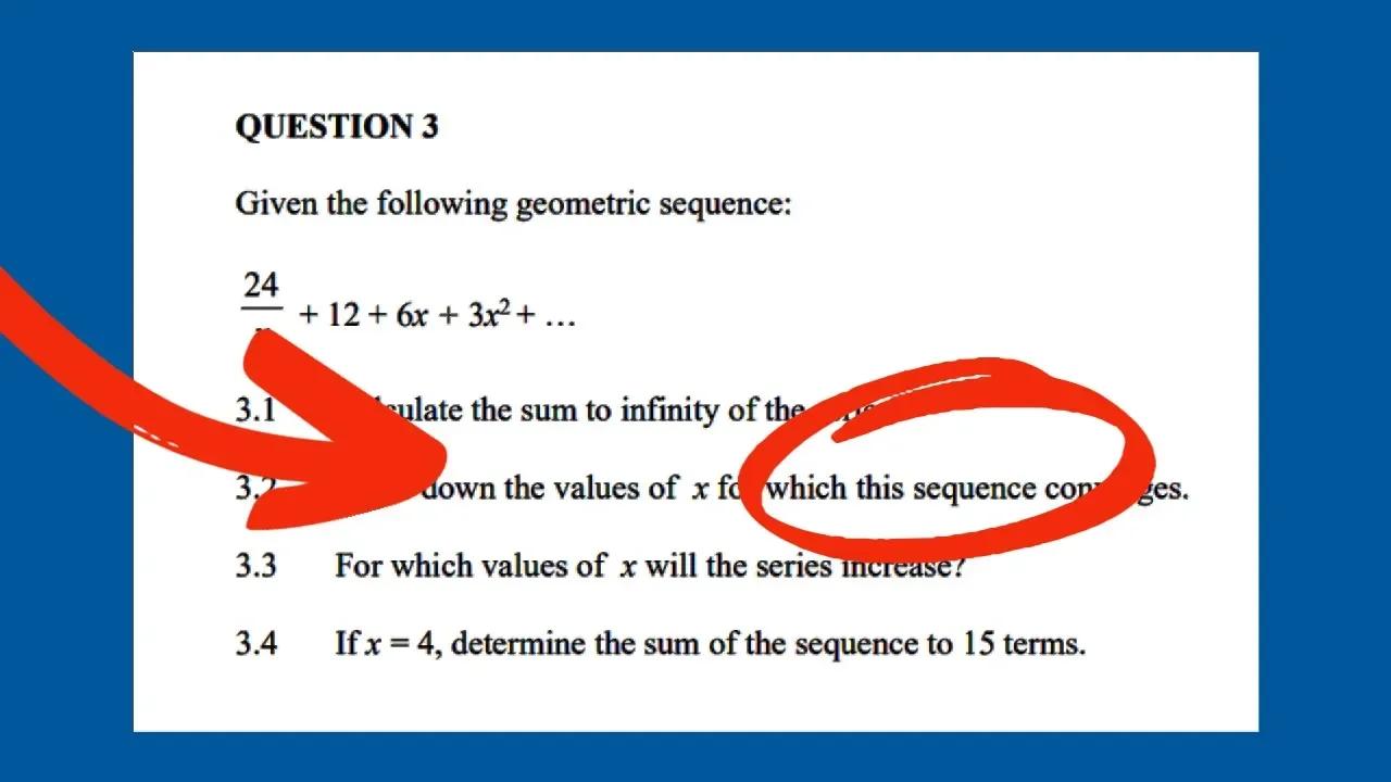 Geometric Sequence Series Grade 12 Prelim 2022