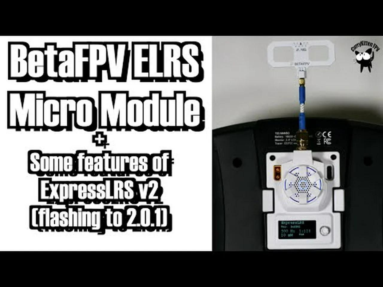 BetaFPV Micro ELRS 2.4Ghz Module with OLED screen. Supplied by BetaFPV