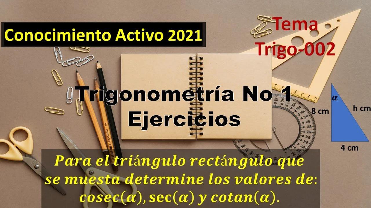 Tema Trigo 002 Trigonometría No 1 Ejercicios