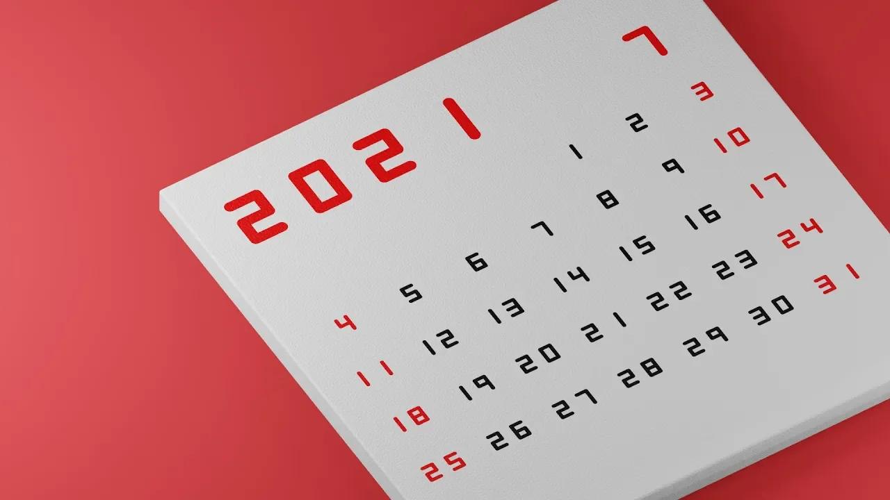 Procedurally Generated Calendar in Blender (Timelapse)