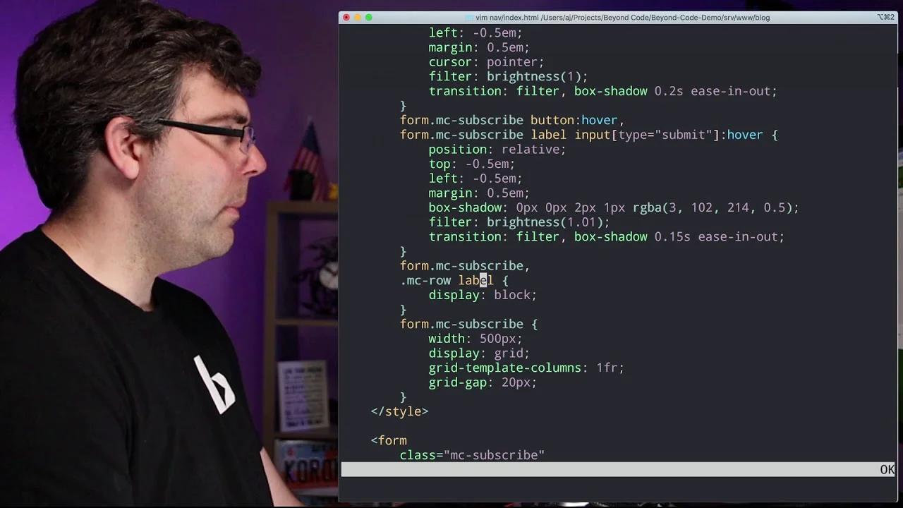 Live Coding How To Create A Custom Mailchimp Sign Up Form With Plain Html Css Js