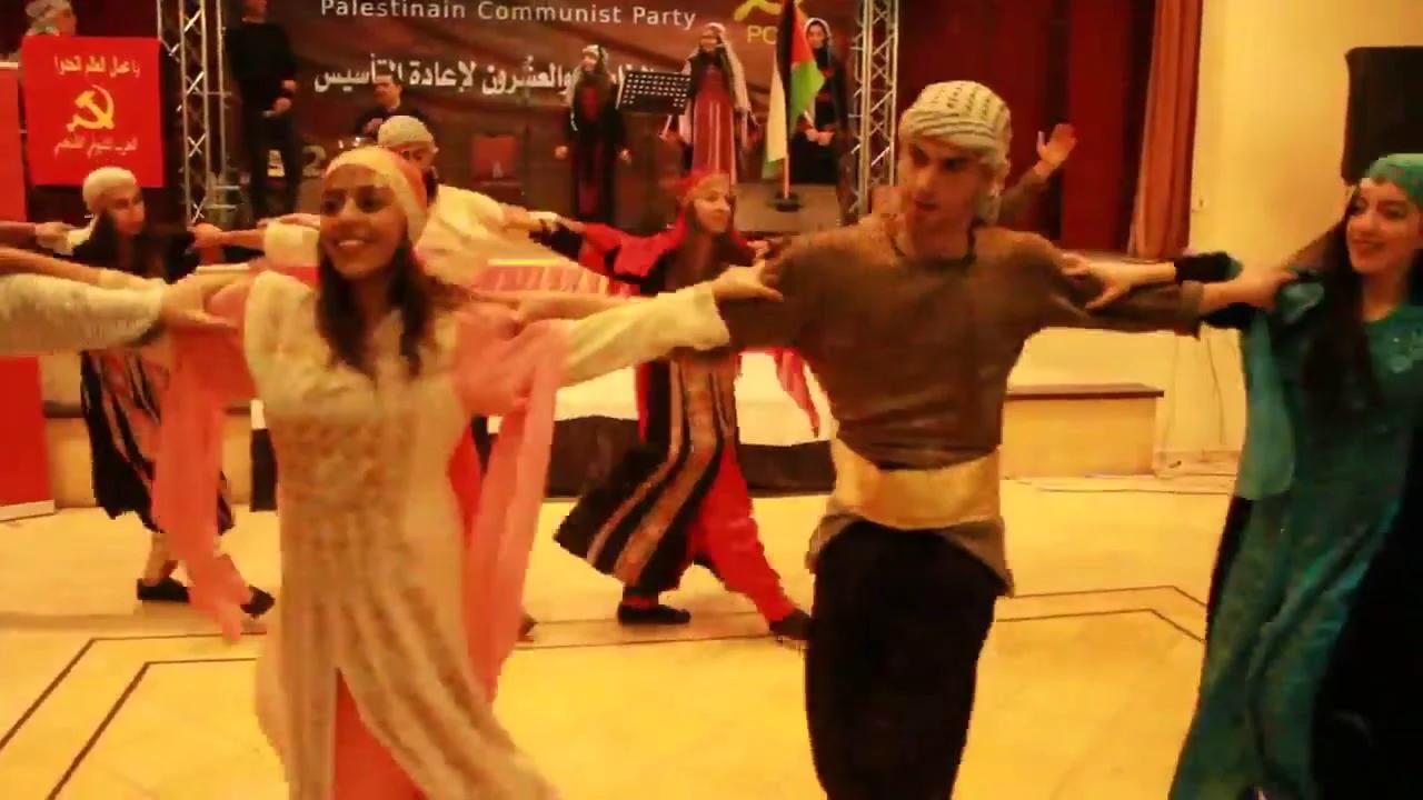Palestinian Communist Party dabke, with Syrian flag