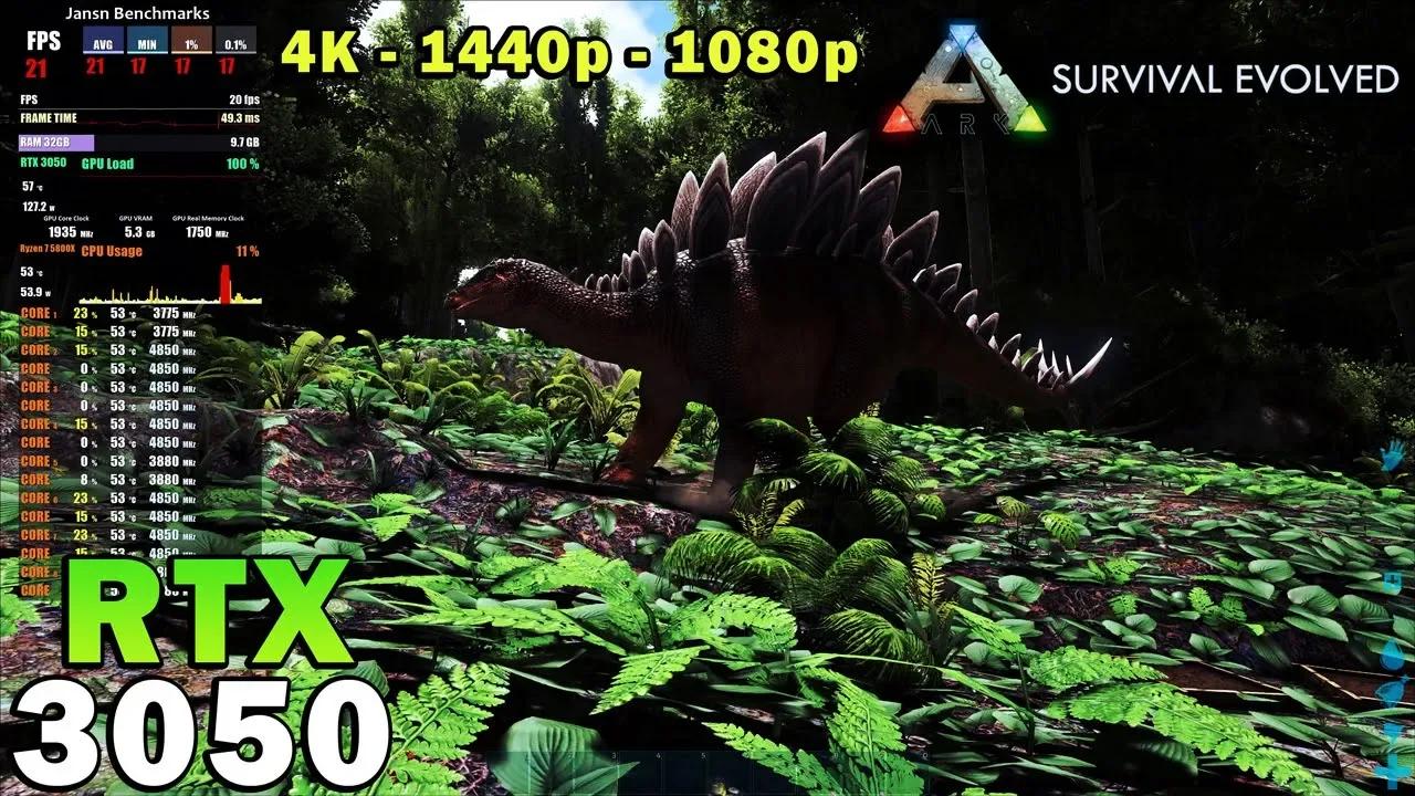 ARK: Survival Evolved | RTX 3050 | Ryzen 7 5800X | 4K - 1440p - 1080p ...