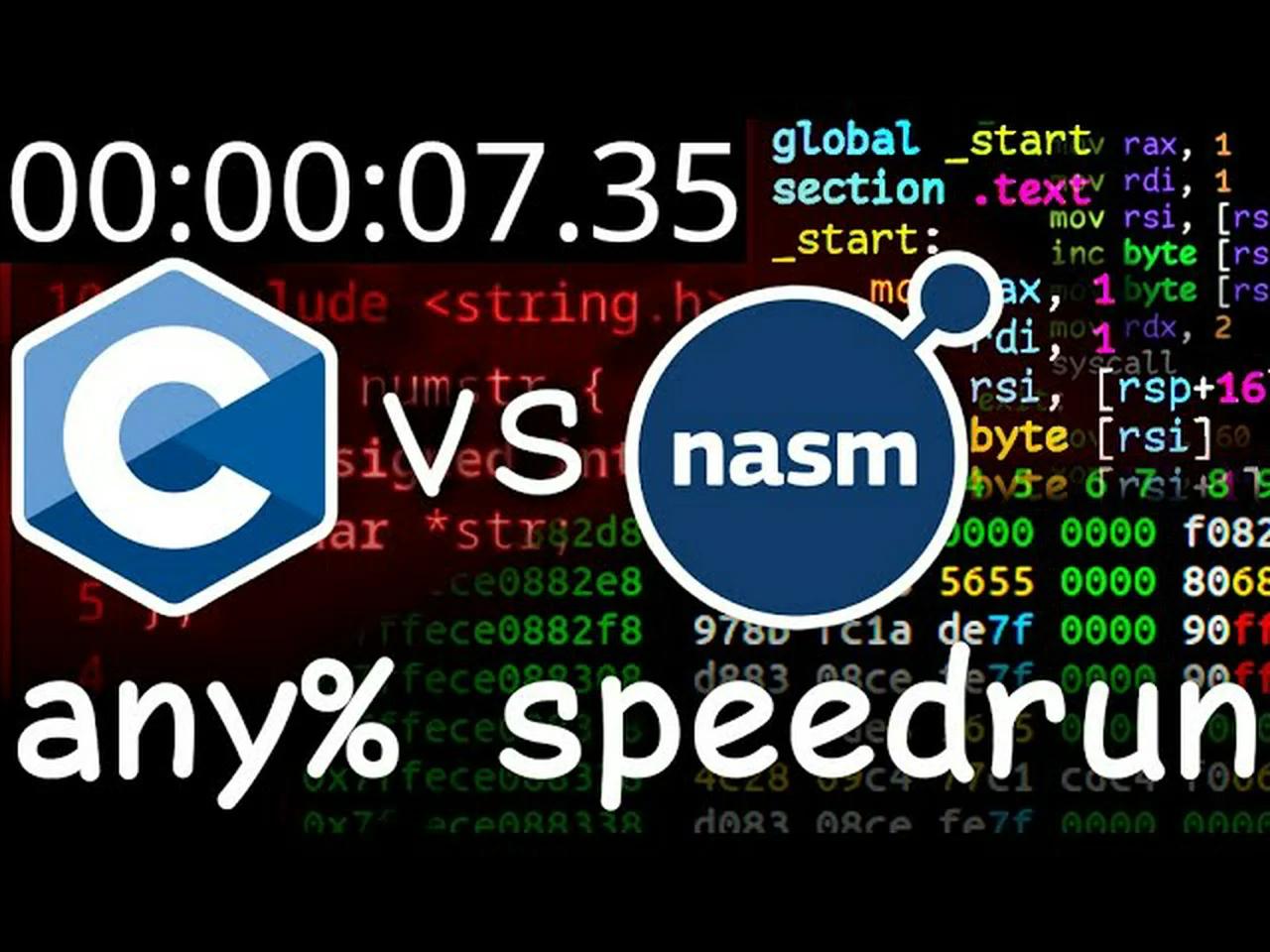 C Language Vs Assembly Epic Speedrun 