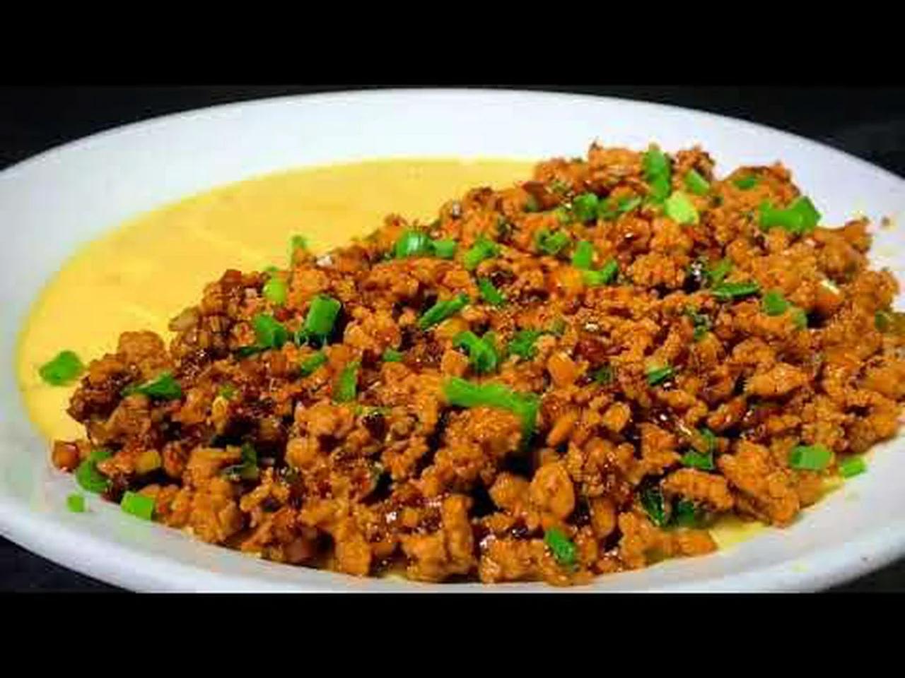 Chinese food Share a simple recipe for egg buns and meat foam, which is ...