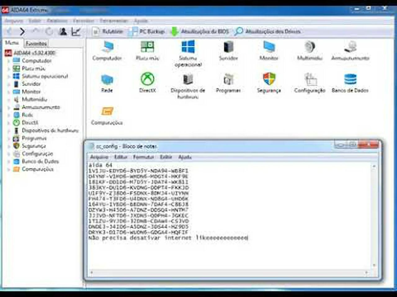 AIDA64 Extreme serial key chave 1 ano de licença