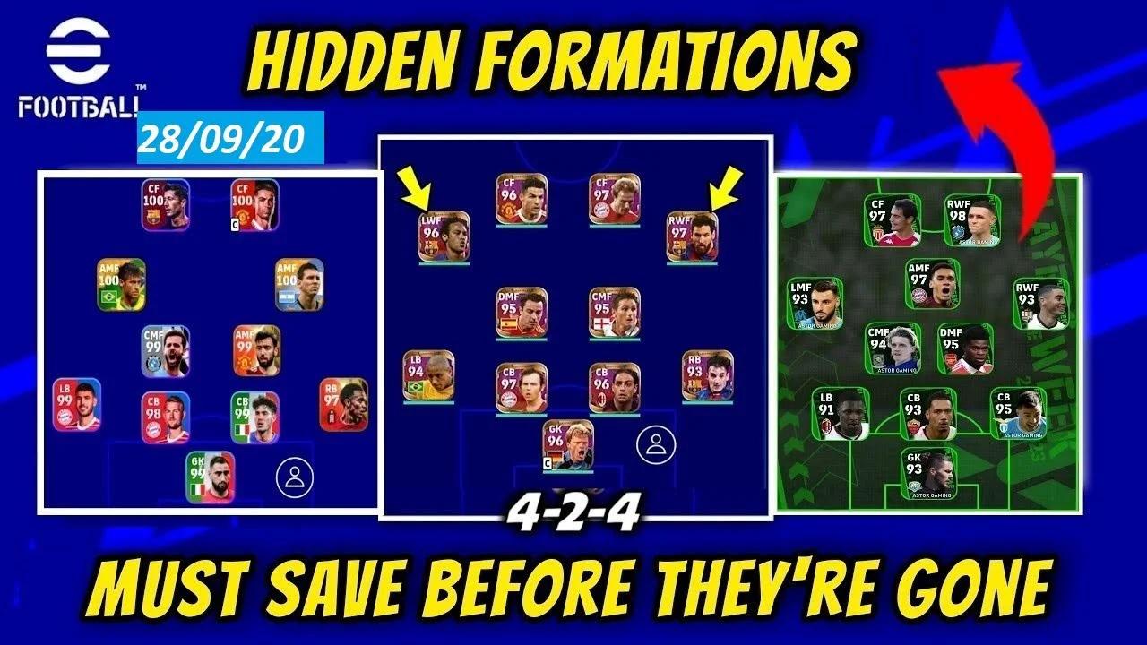 Top 25 New Formations Update In eFootball 2024 Mobile | 424 Formation ...