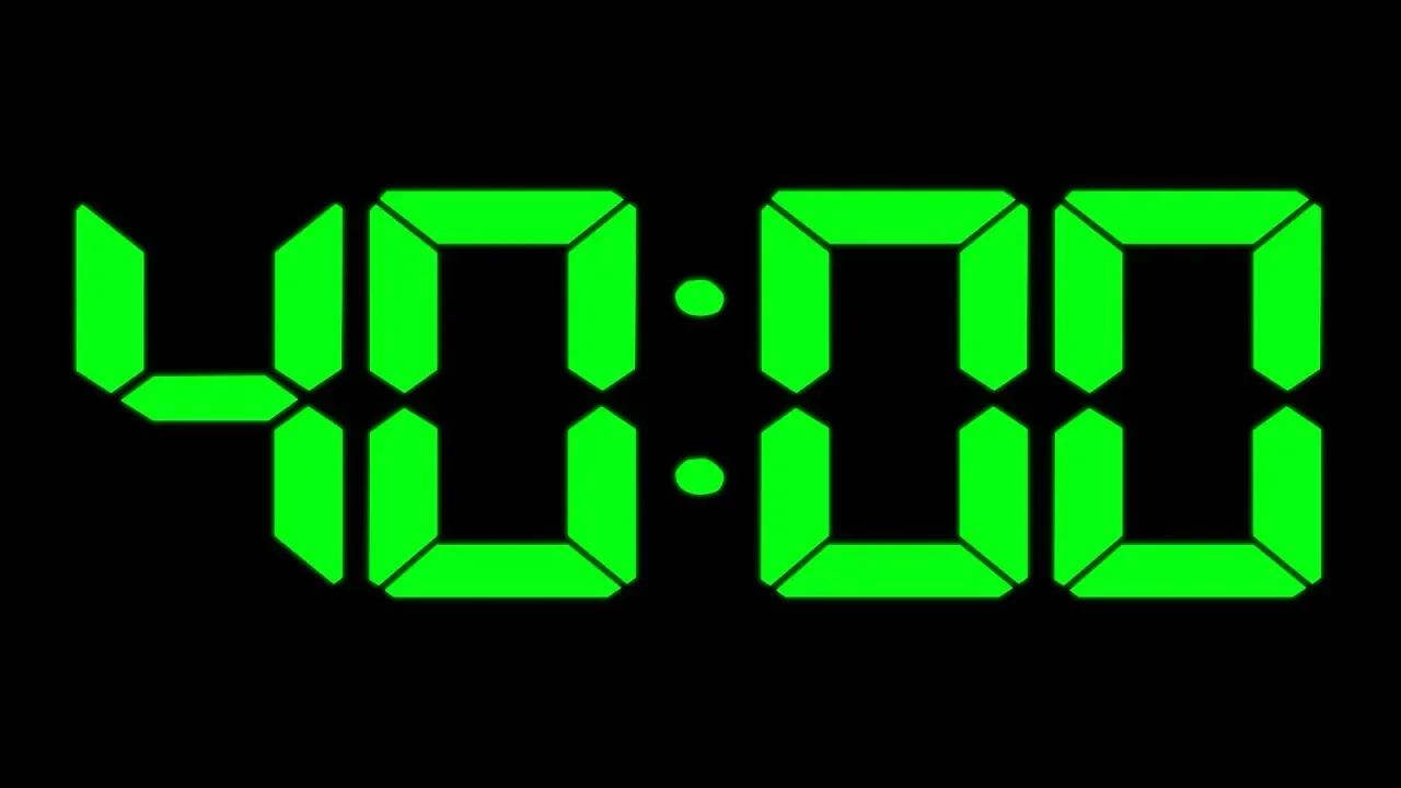 40 Minute Countdown Timer With Alarm No Copyright.