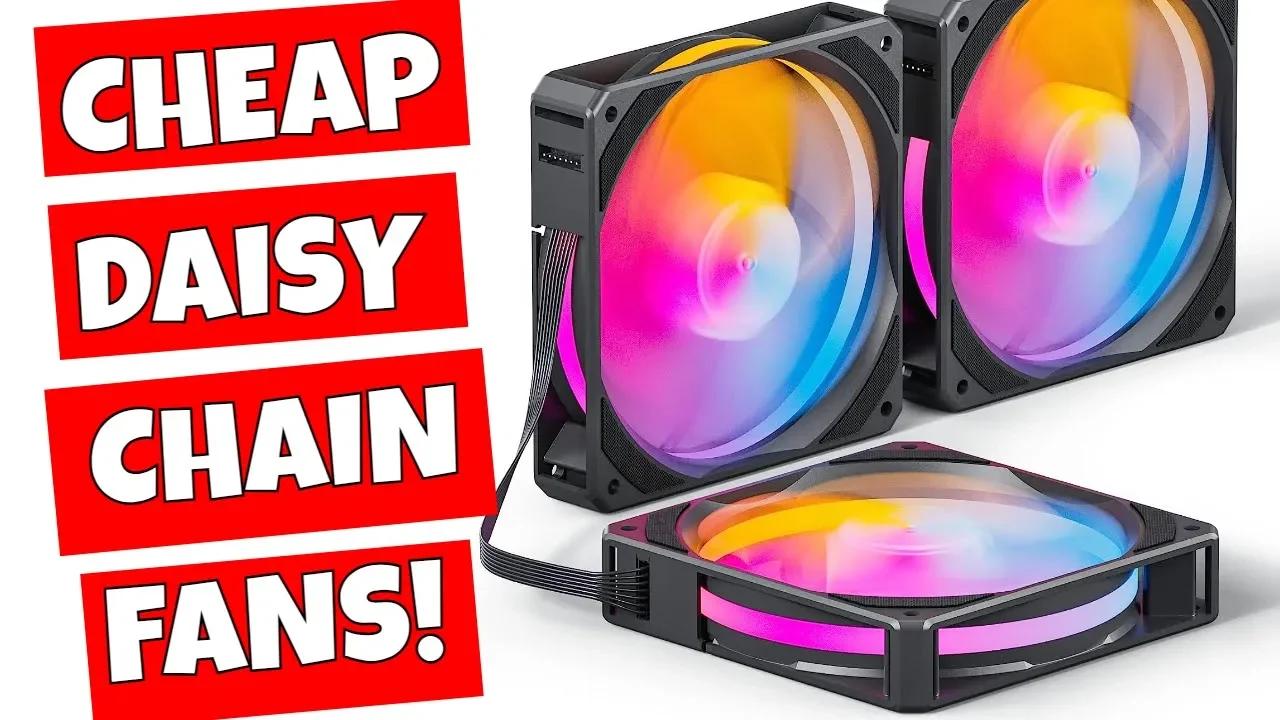120mm Daisy Chain SILENT PC ARGB Fans UPHERE U2C-3 Or U2C-6 Pack