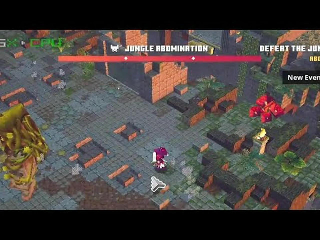 Minecraft Dungeons Jungle Abomination Boss Fight
