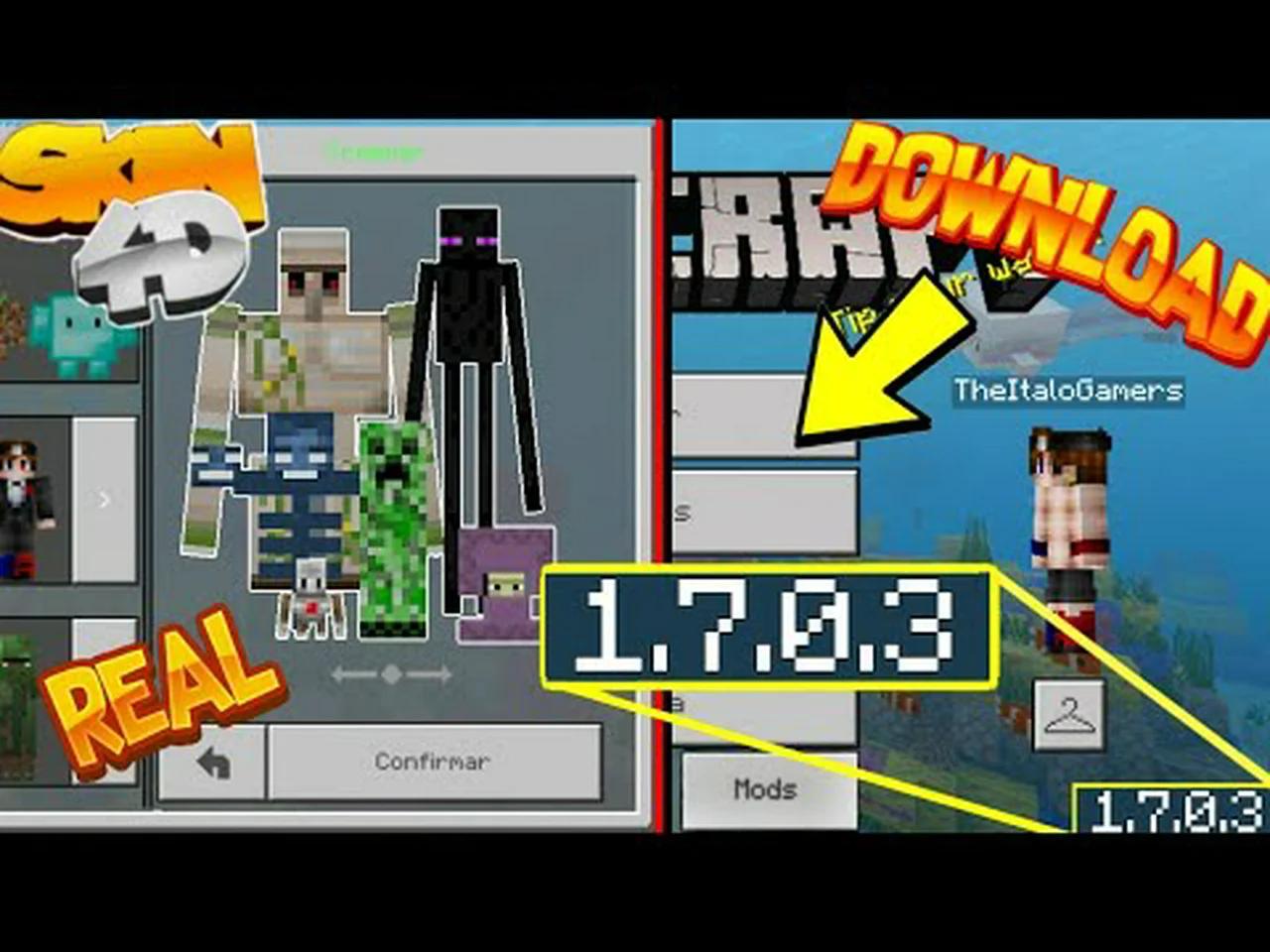 Skins 4D Para Minecraft Pe 1.7 || Skins 4D De Mobs - Morph Mod Para ...
