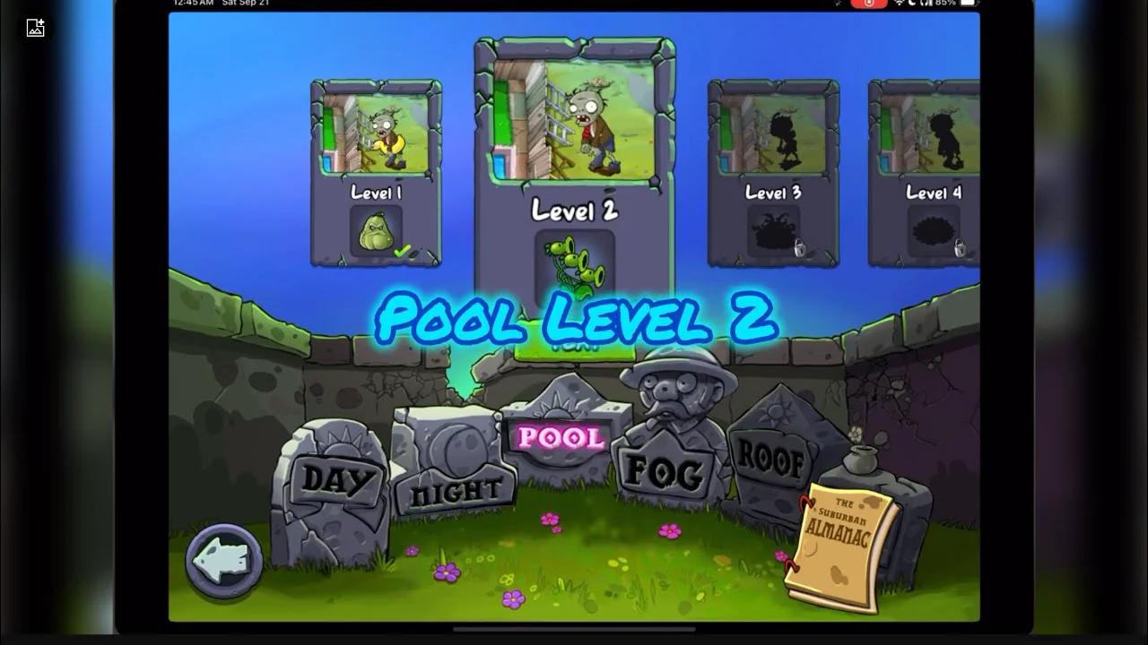 Plants vs Zombies Pool Level 2