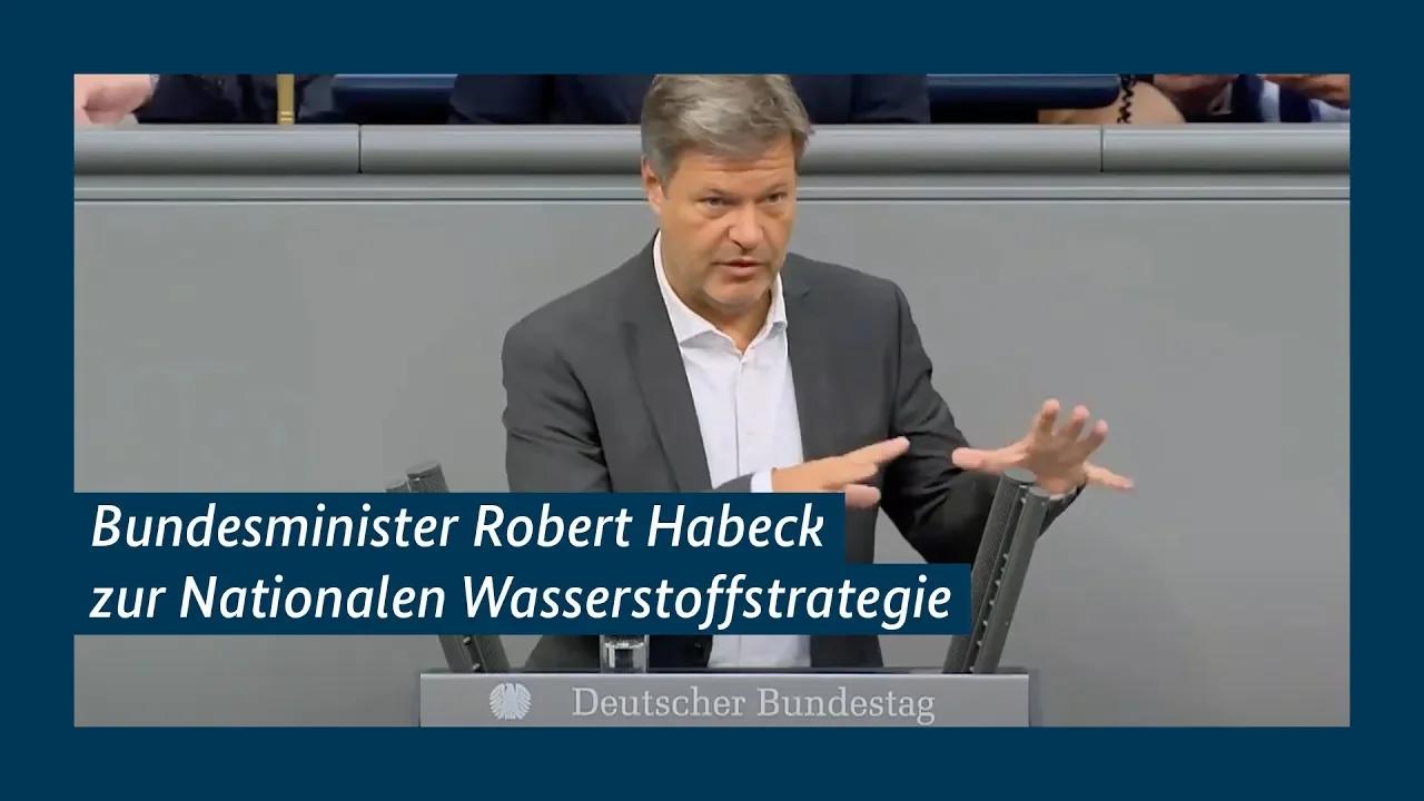 Bundesminister Robert Habeck zur Wasserstoffstrategie Bundesminister Robert Habeck zur Wasserstoffstrategie