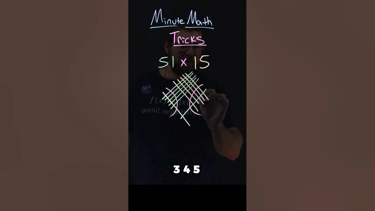Multiply Two Numbers using Lines | 51x15 | Minute Math Tricks - Part ...