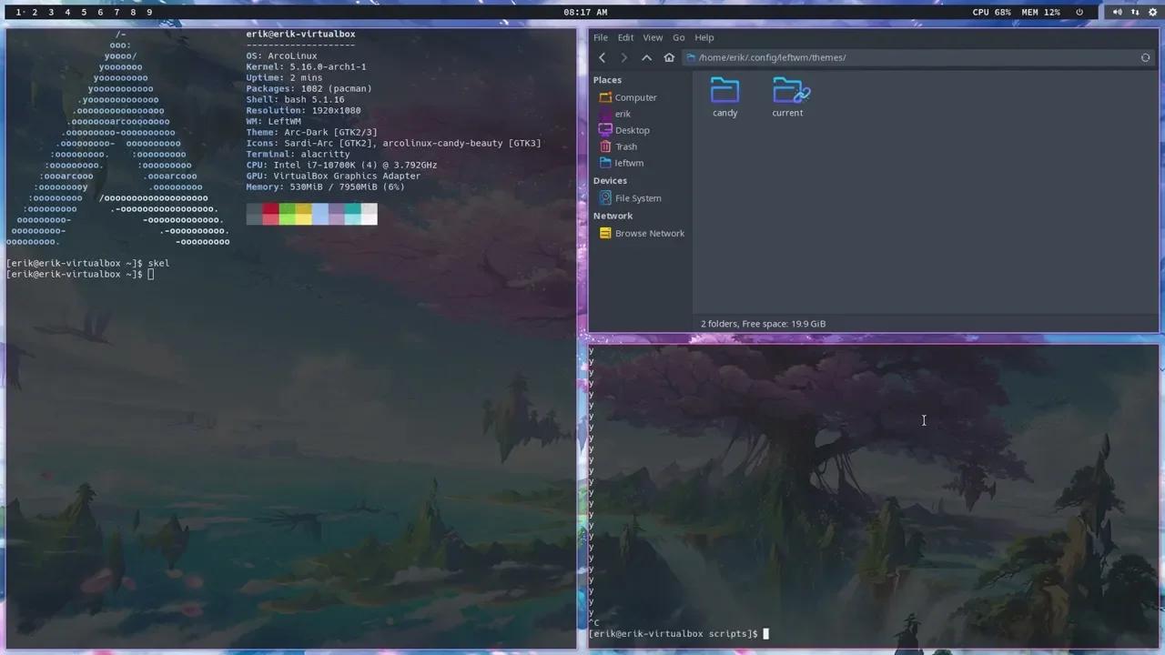 Arcolinux 2578 Leftwm Uninstalling And Installing To Get The New Code In Good Practices