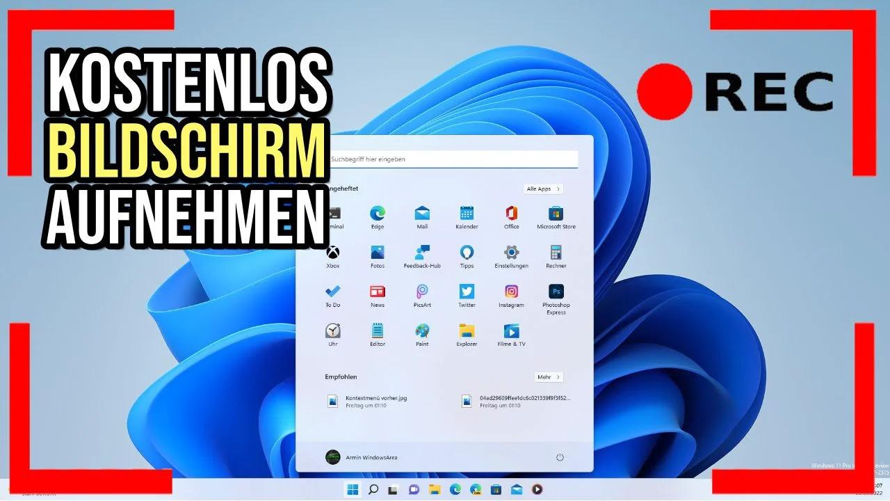 🔴 Windows Bildschirm aufnehmen: GRATIS Windows Screen Recorder