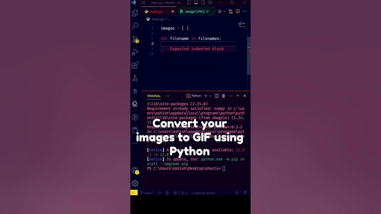 Convert Your Images To Gif Using Python Shorts Python Coding