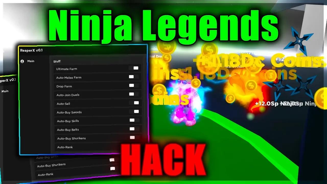 ROBLOX Ninja Legends Hack GUI Script | MAX STATS, INFINITE COINS, AUTO ...