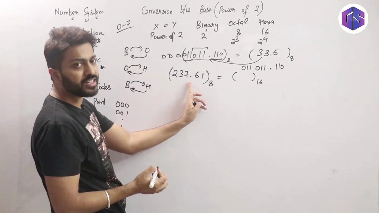Lec-4 Conversion b/w Binary, Octal & Hexadecimal | Conversion b/w Any ...