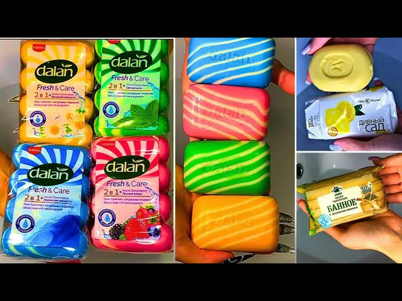 ASMR 😋 Super Creamy Soaked Soap 🌺 Mushy Soap | Satisfying Mushy Soap ...