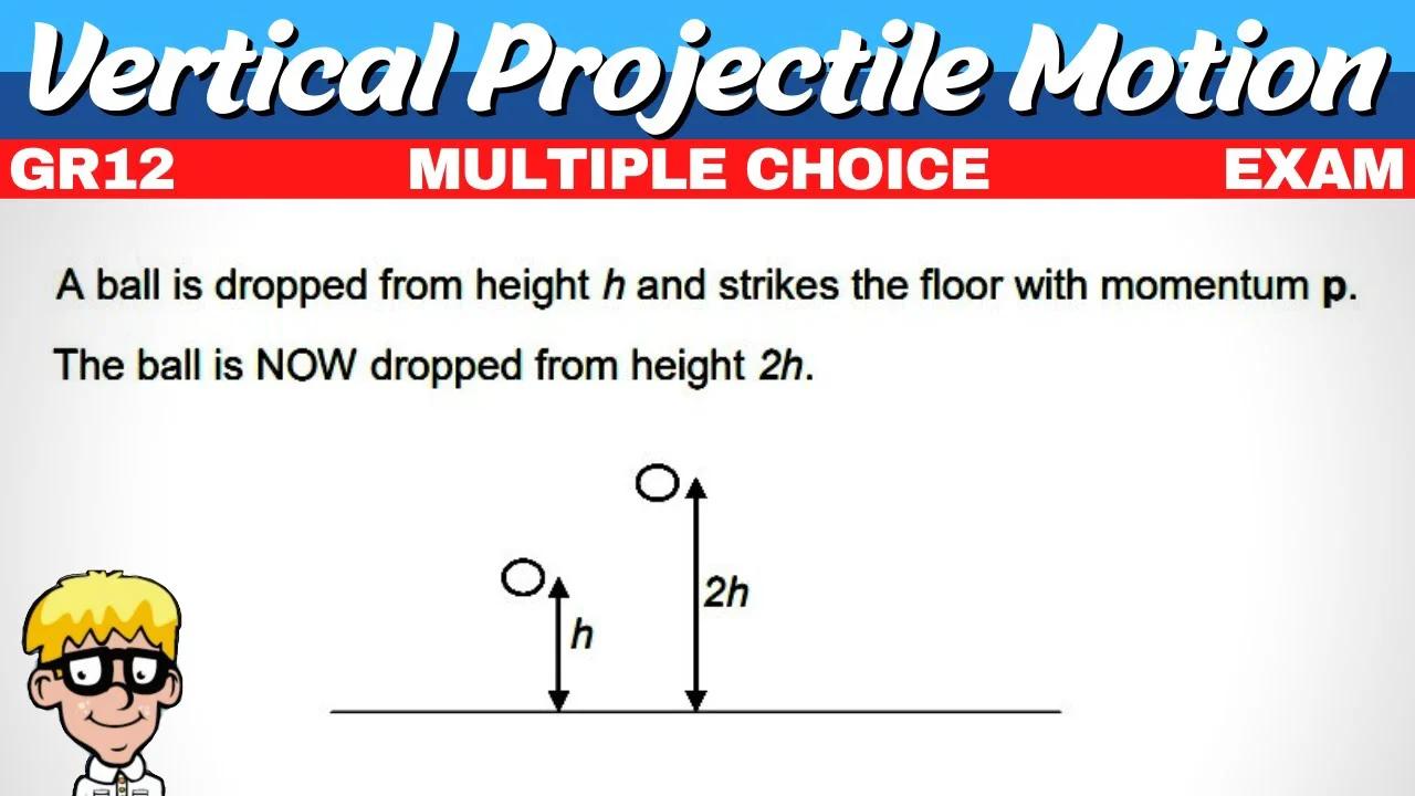 Multiple Choice Vertical Projectile Motion Grade 12
