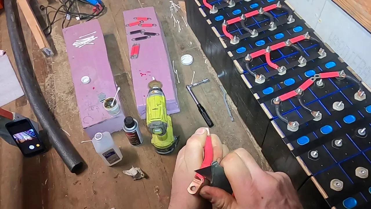 LiFePo4 58KWH Battery Bank - Making the Connections - Busbars and ...