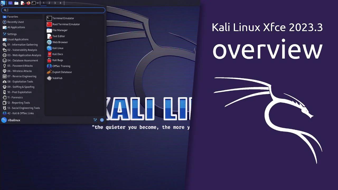 Kali Linux Xfce 2023.3 overview | The most advanced Penetration Testing ...
