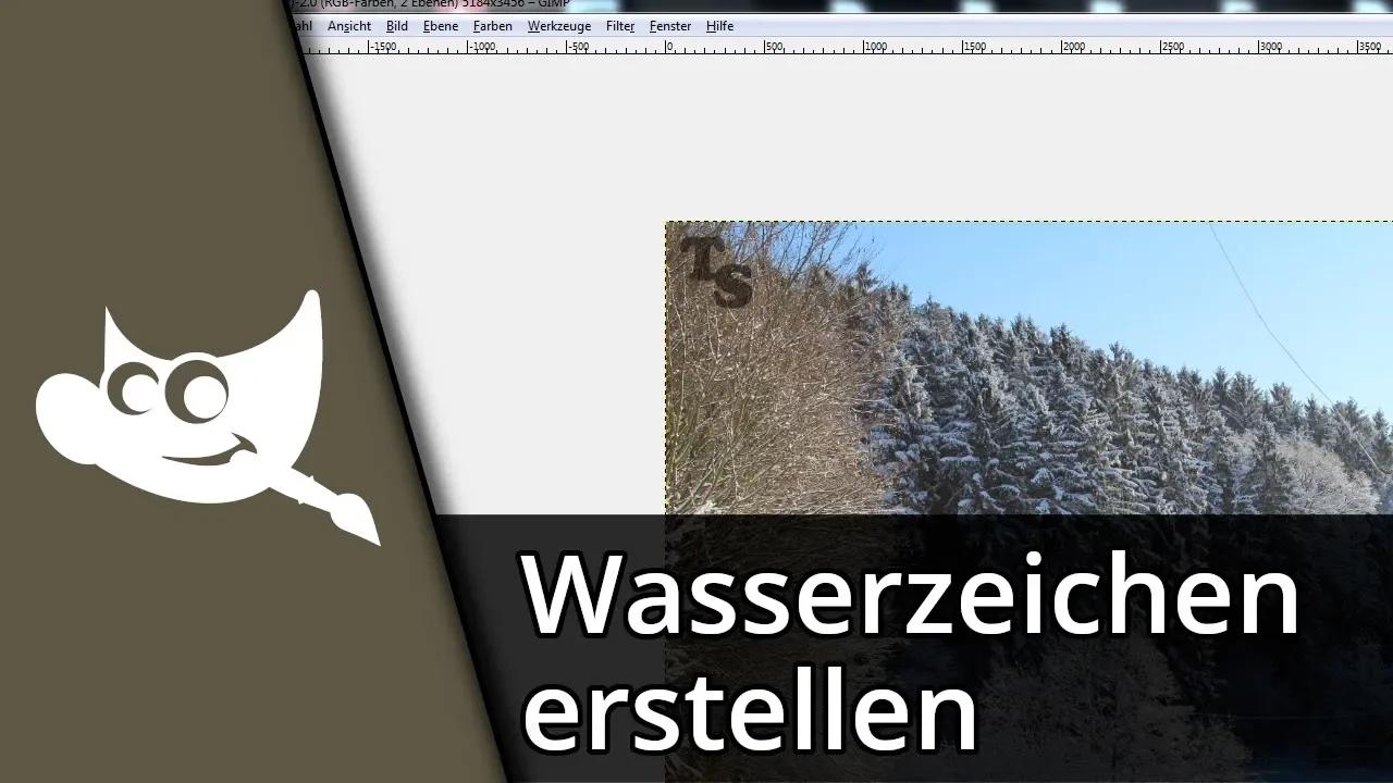 Gimp Wasserzeichen erstellen Tutorial