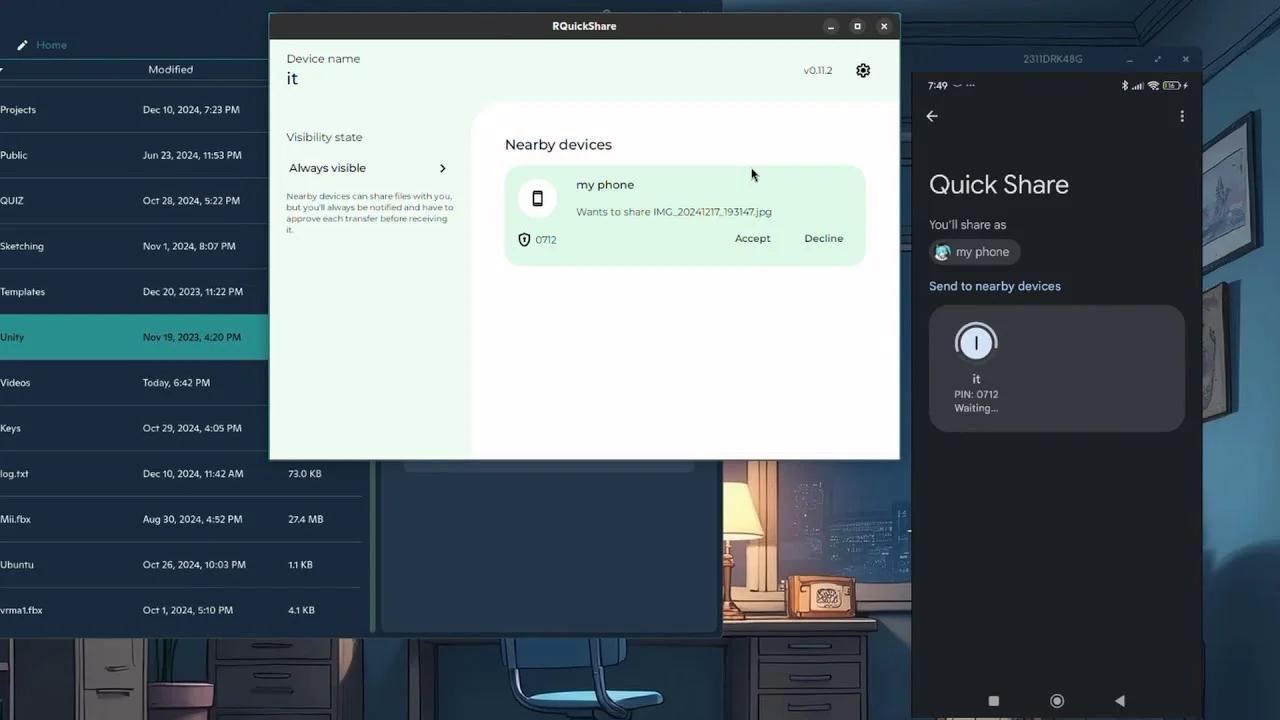 R-QuickShare: A Quick Share Android implementation in Rust for Linux ...