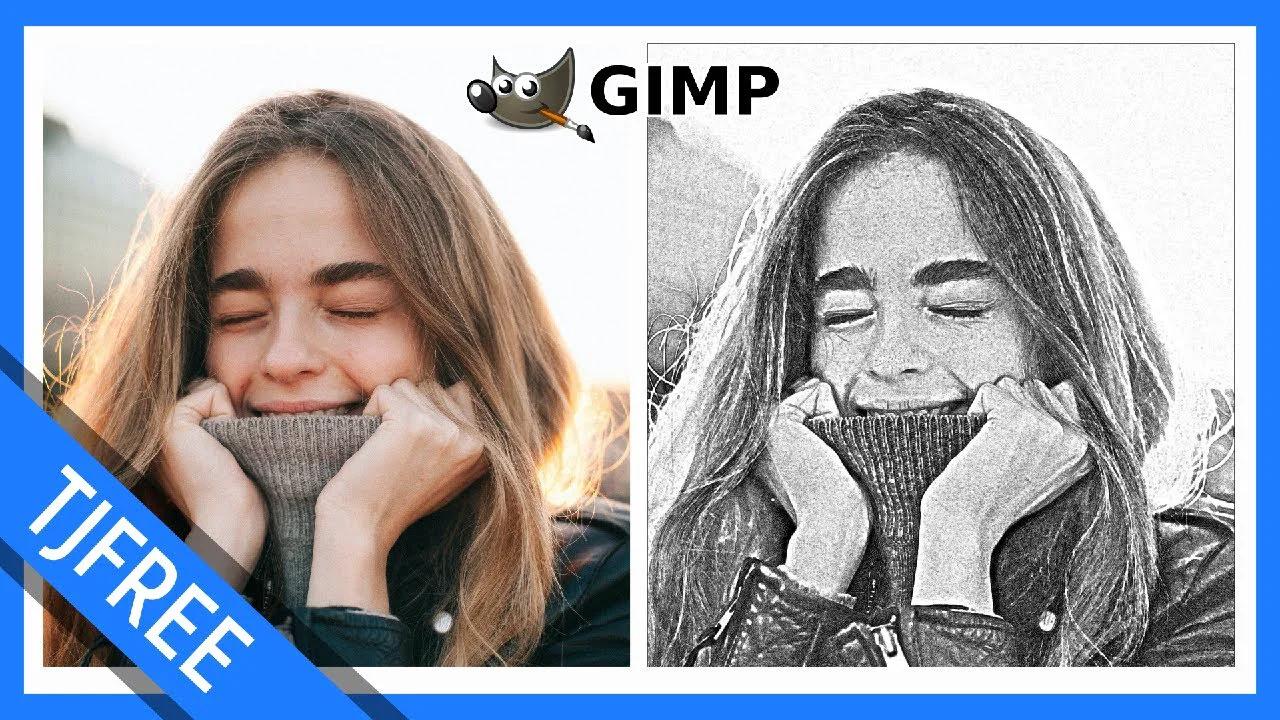Convert Photo to Pencil Sketch / Effect using Gimp