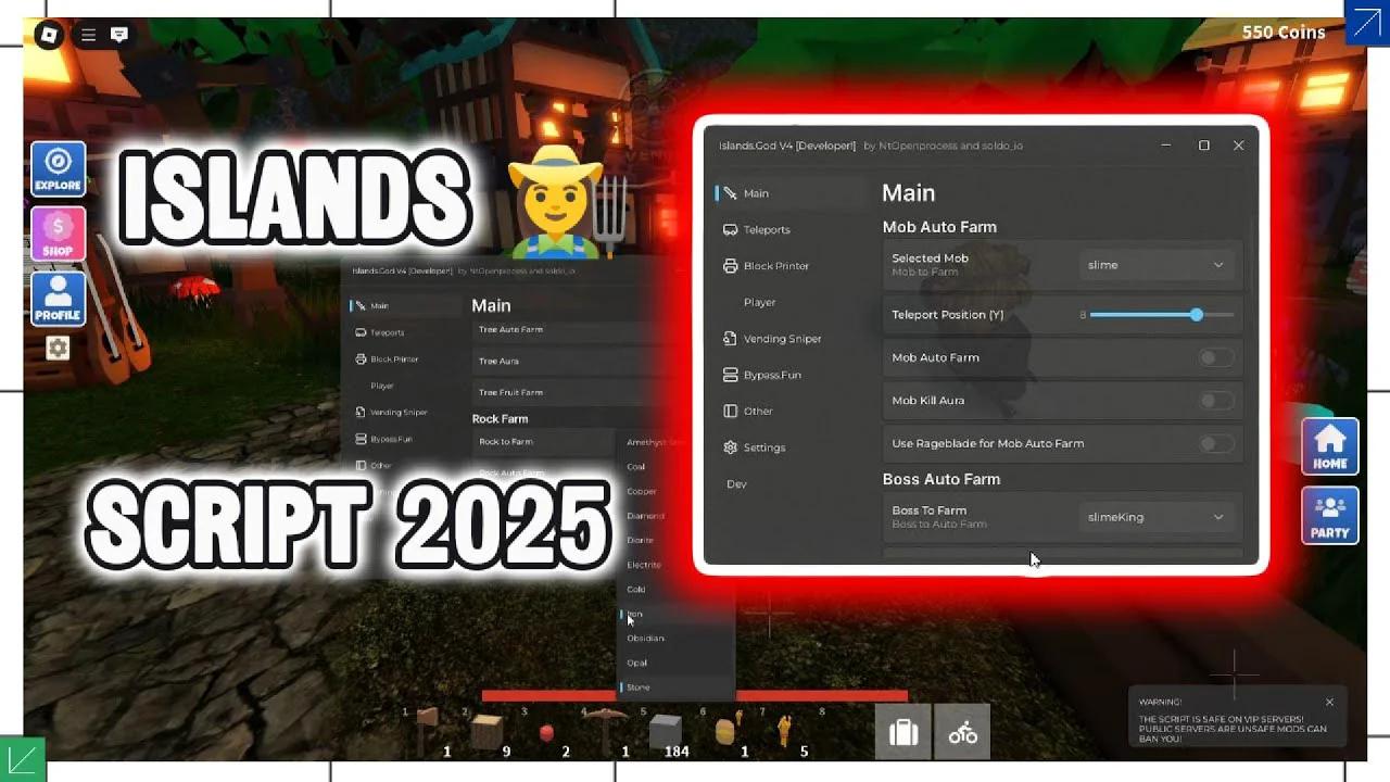 🔥ISLANDS SCRIPT 2025 🔥 AUTO FARM ALL, AUTO CRAFT. AURA DAMAGE FARM