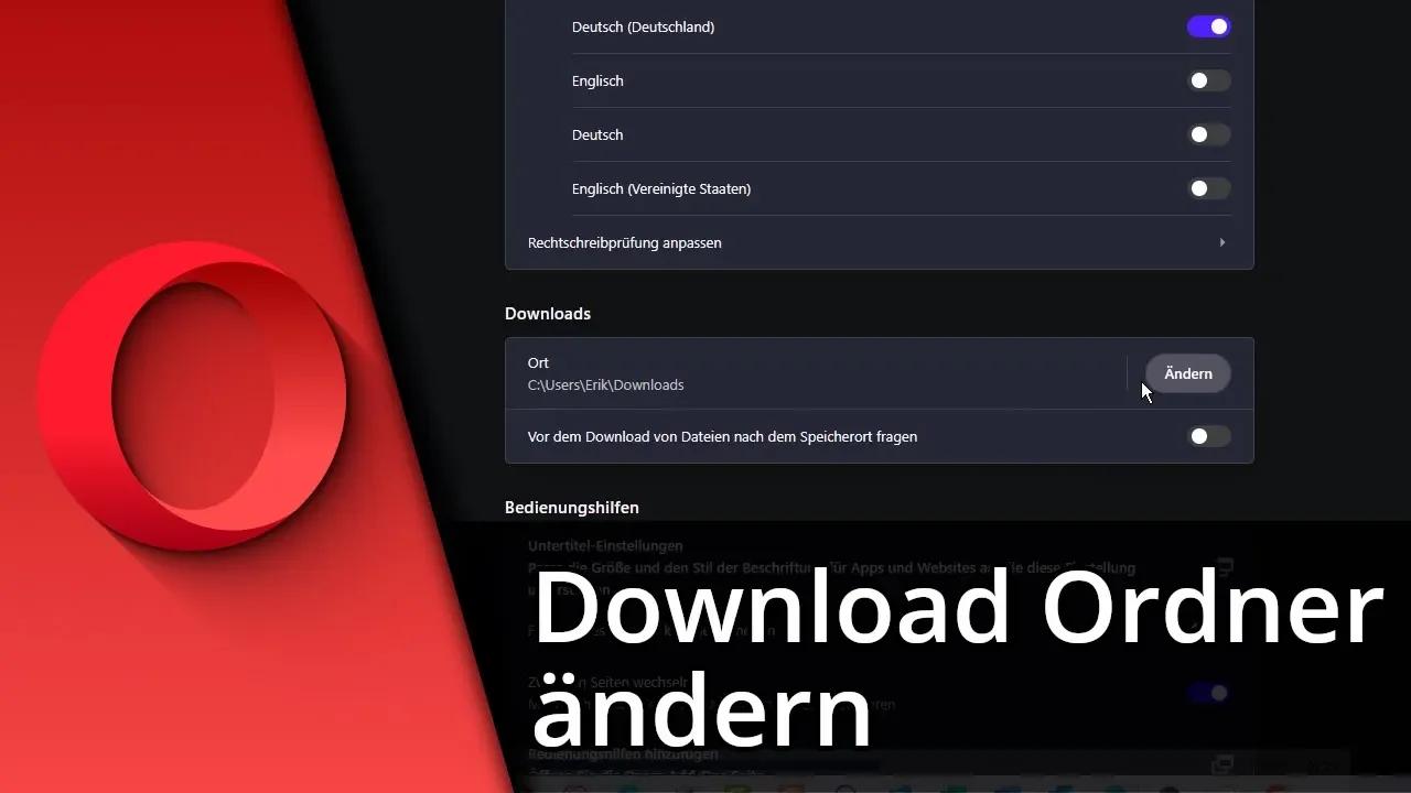 Opera Download Ordner ändern Tutorial
