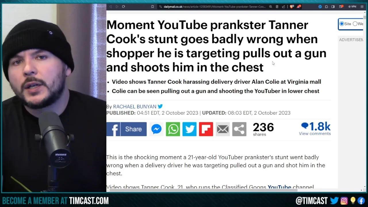 Man Who SHOT YouTube Prankster NOT GUILTY But STILL JAILED, Prankster ...