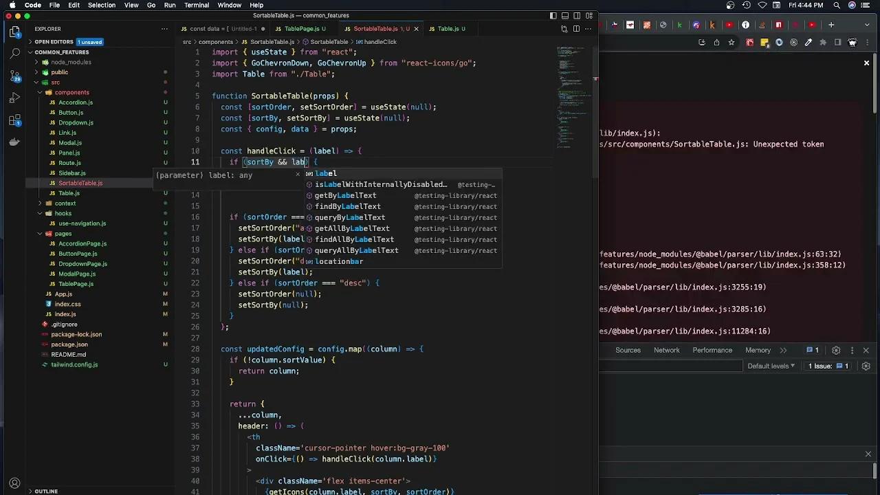 Resetting Sort Order in React (276)