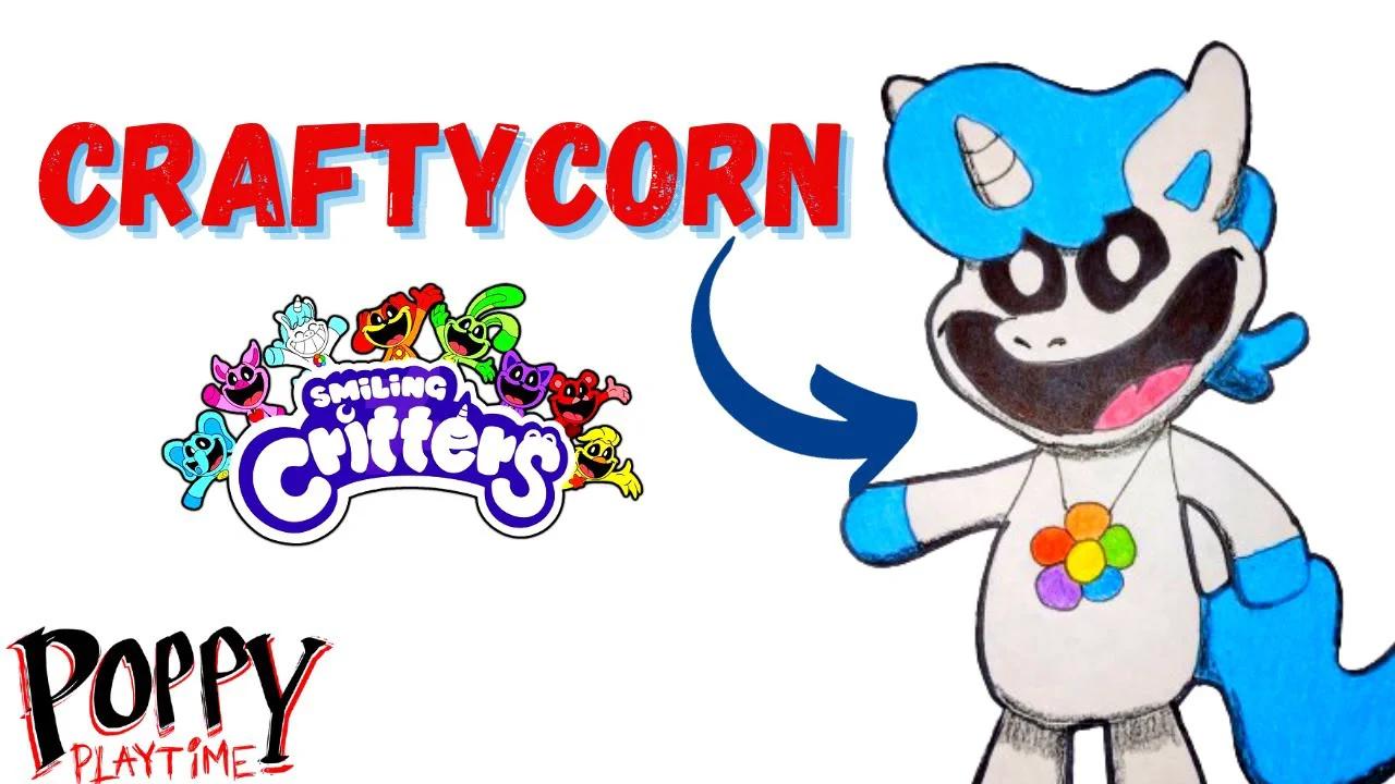 Cómo DIBUJAR a🦄CRAFTYCORN (Unicornio) de los SMILING CRITTERS de POPPY ...