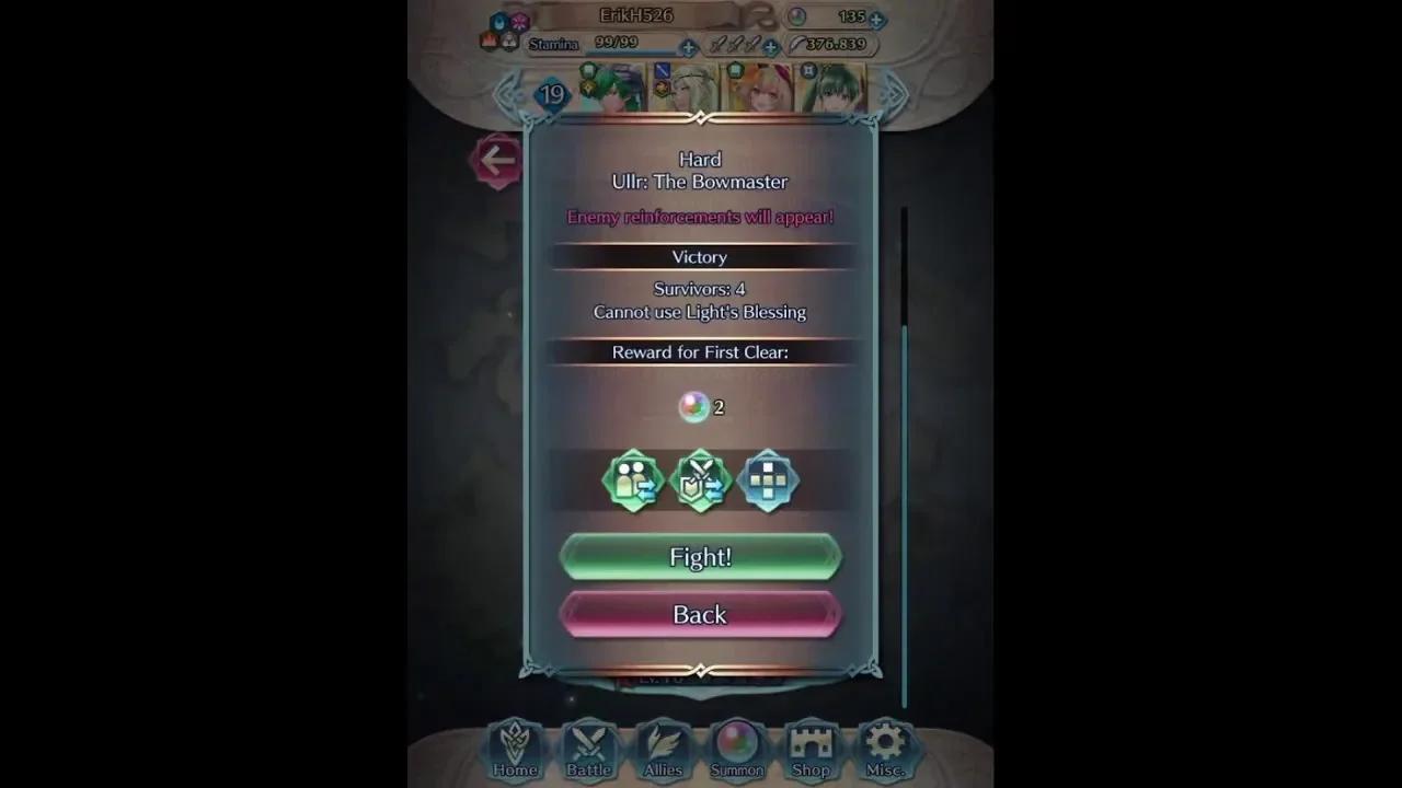 ErikH526 - Fire Emblem Heroes - Mythic Hero Ullr Battle Hard - 07-29-2021