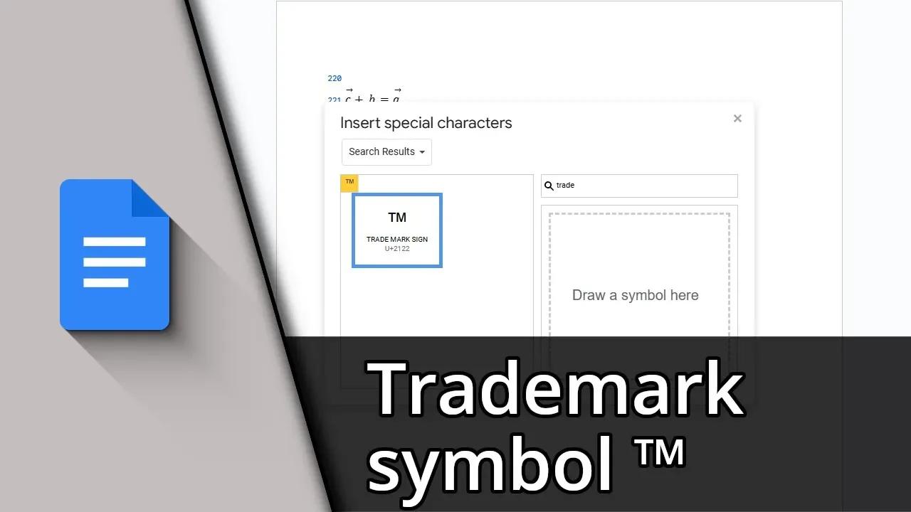 How to insert Trademark symbol ™ in Google Docs Tutorial