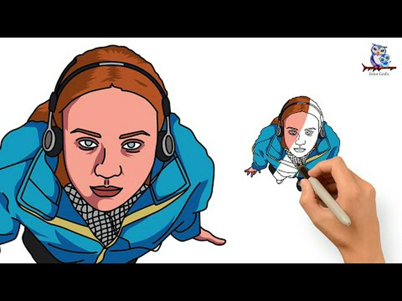 How to Draw Max Mayfield Floating Stranger Things - Season 4