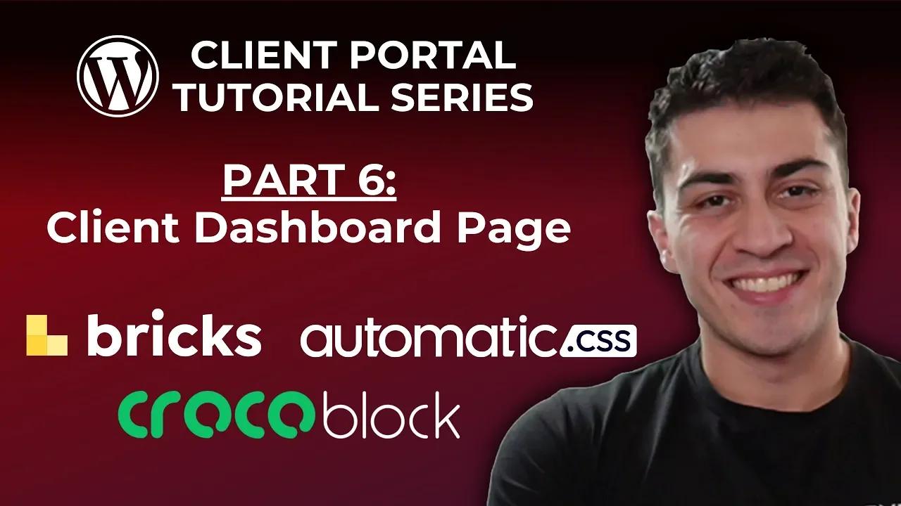 Wordpress Client Portal Part 6 Client Dashboard Page