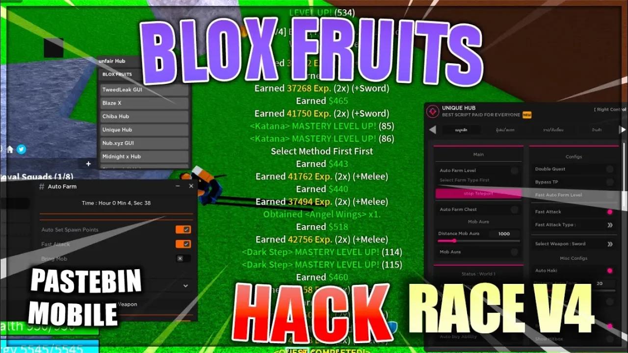 [🔥RACE V4] Blox Fruits SCRIPT / HACK GUI | AUTO FARM UPDATED | AUTO ...
