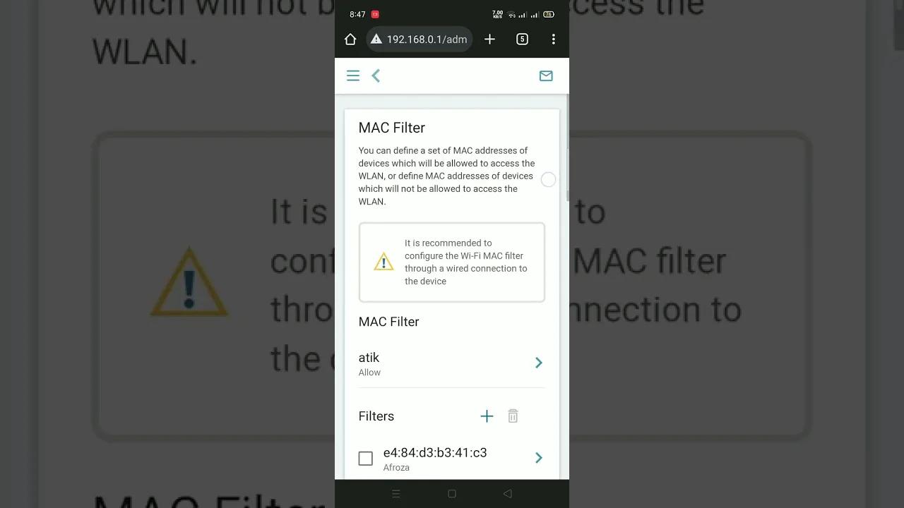 How to add MAC address to router | How to use Mac filter of WiFi
