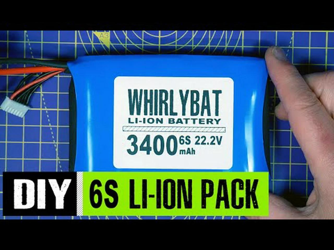 Make your own 6s li-ion long range drone battery pack from 18650 cells