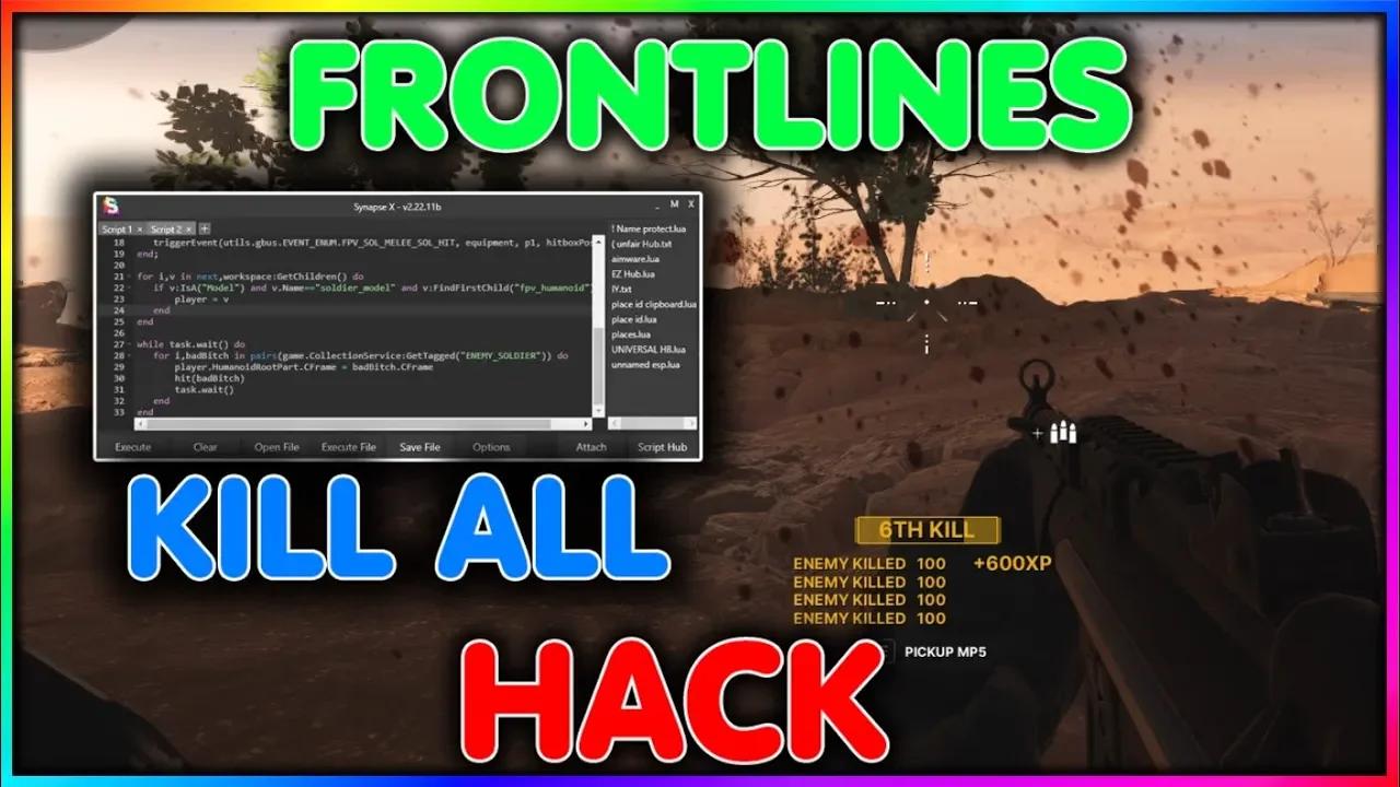 Roblox FRONTLINES Script / Hack | OP KILL ALL | (*PASTEBIN 2023*)