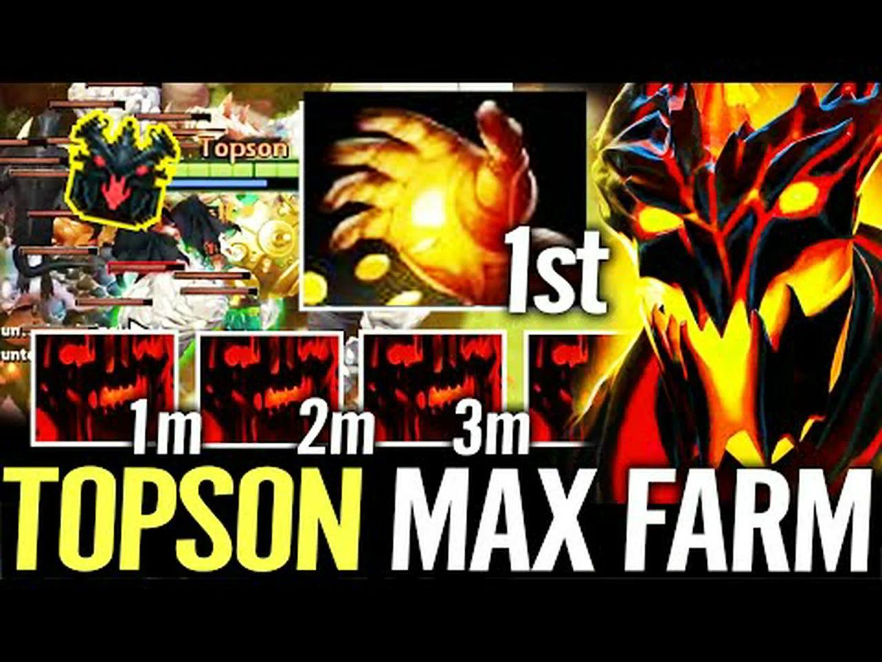 🔥 TOPSON Shadow Fiend MID MIDAS 1st Slot — 100% NEW META Fast Farm vs ...