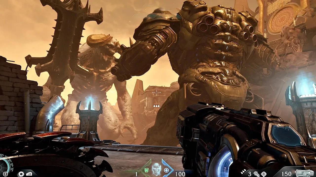 DOOM The Dark Ages - Titan Vs Atlan Mech Fight Scene (4K 60FPS)